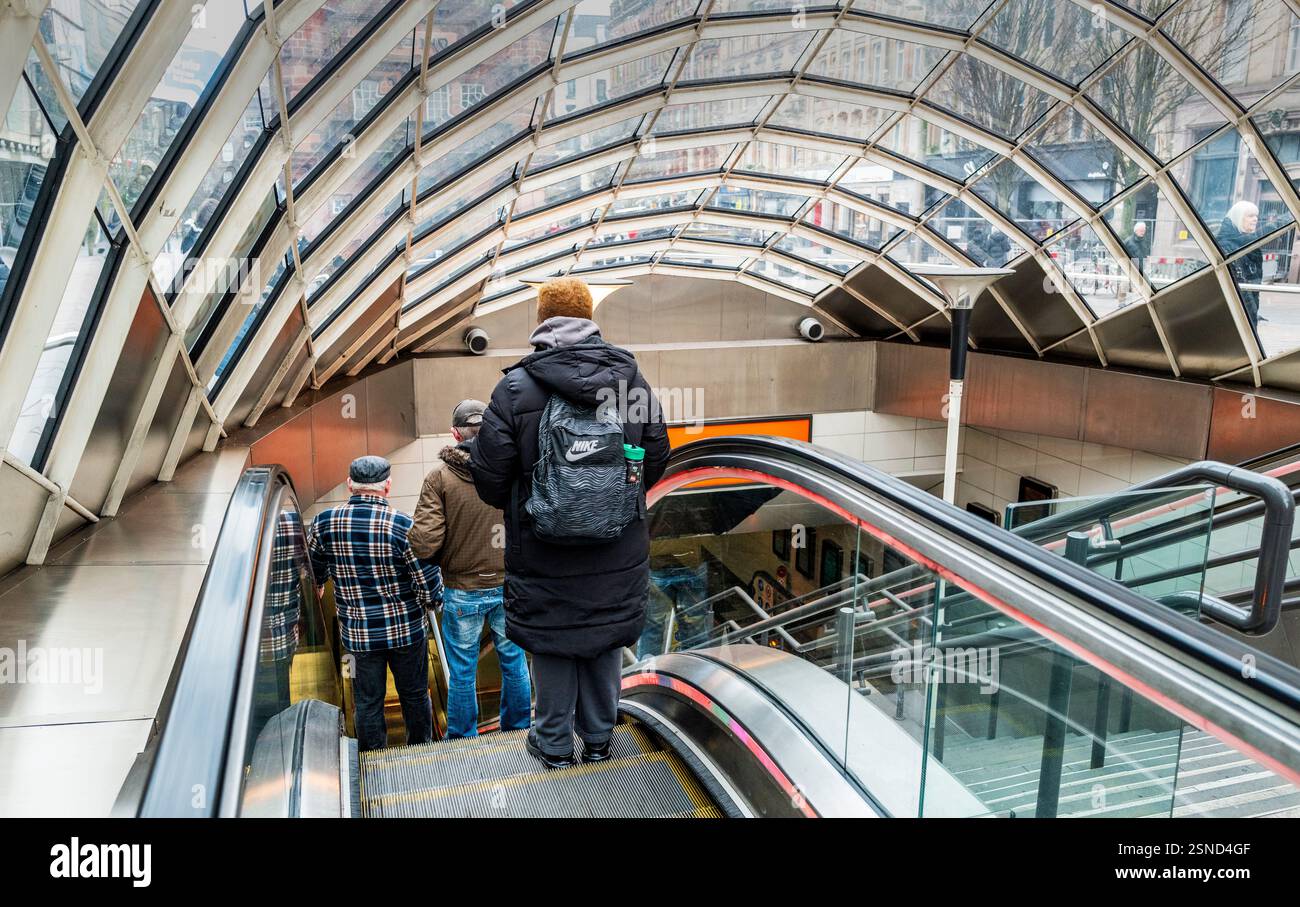 The entrance to St Enoch Underground Station in St Enoch Square ...