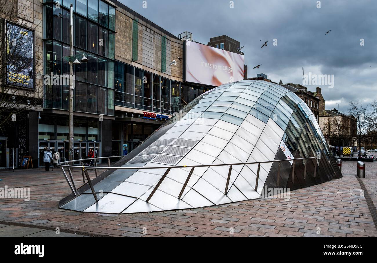 The entrance to St Enoch Underground Station in St Enoch Square ...