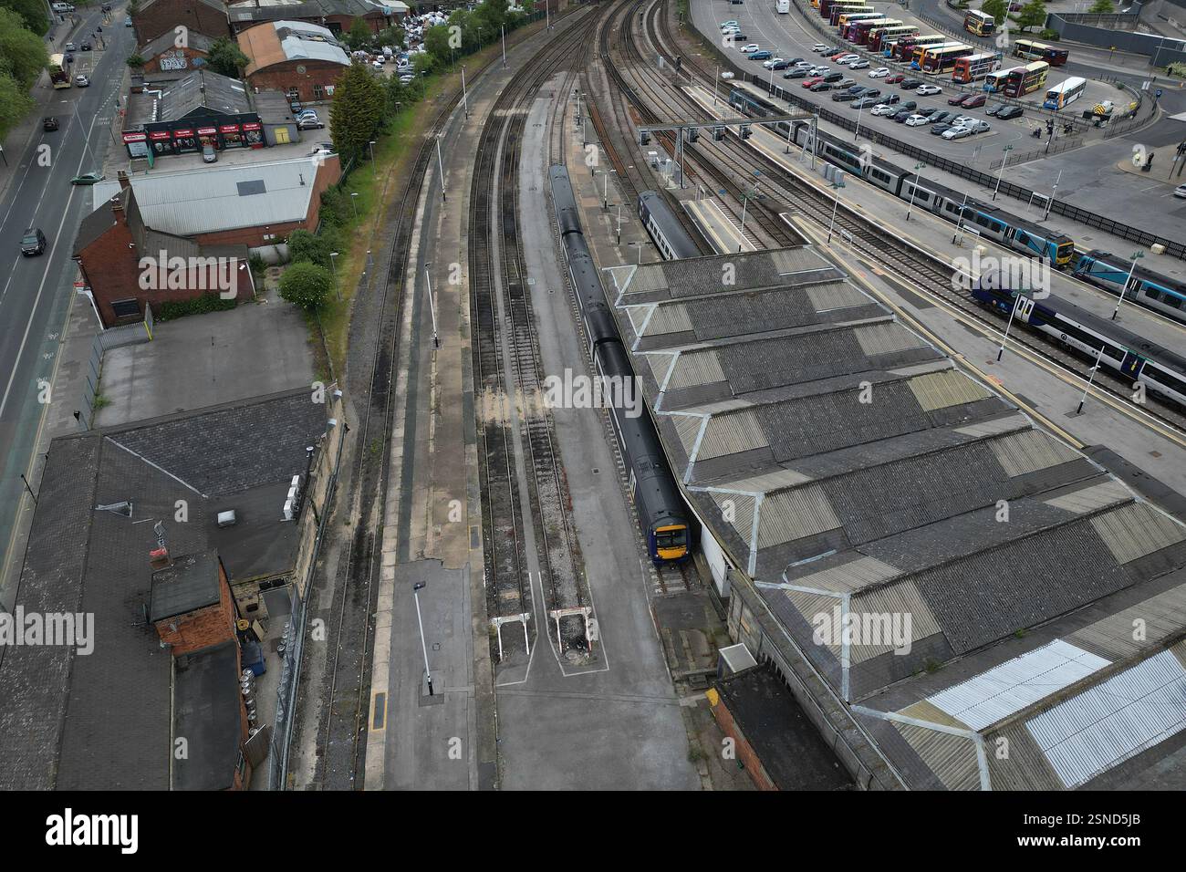 aerial view of Paragon station, Hull interchange, transport Hub ...