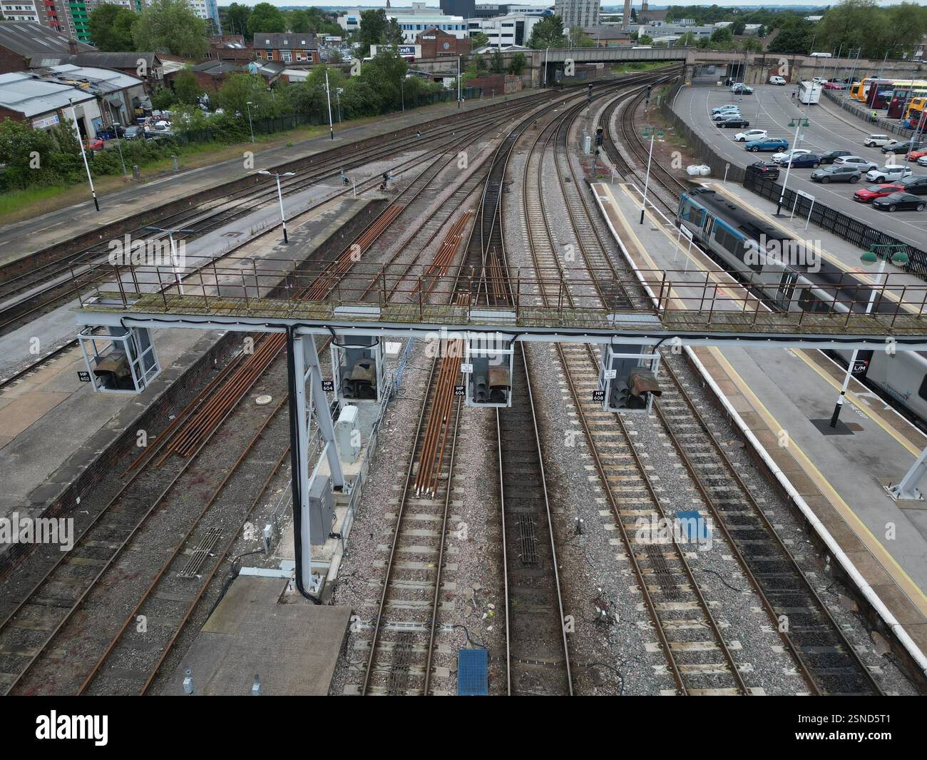 aerial view of Paragon station, Hull interchange, transport Hub ...