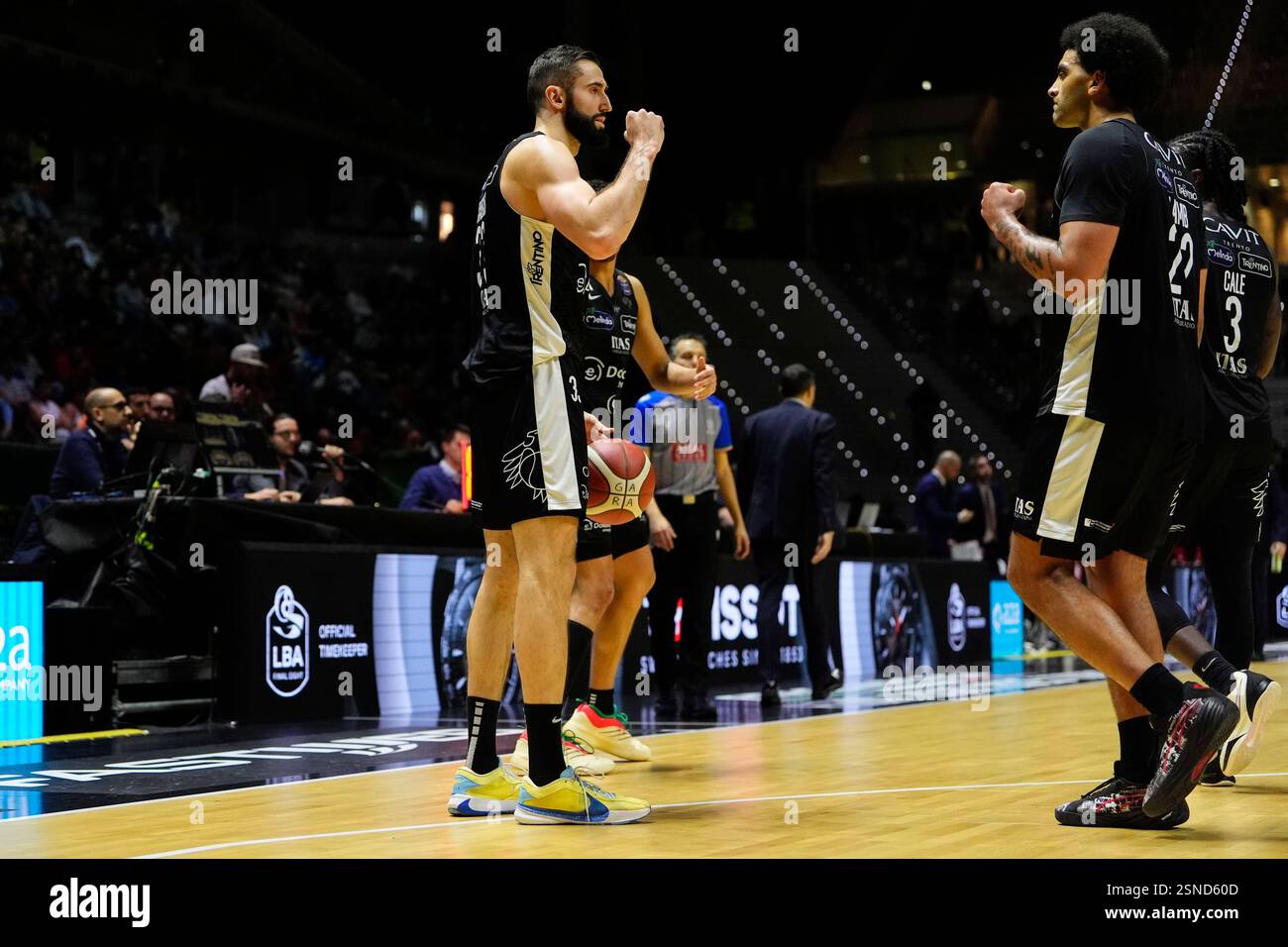 Torino, Italia. 13th Feb, 2025. Dolomiti Energia Aquila Basket Trento ...