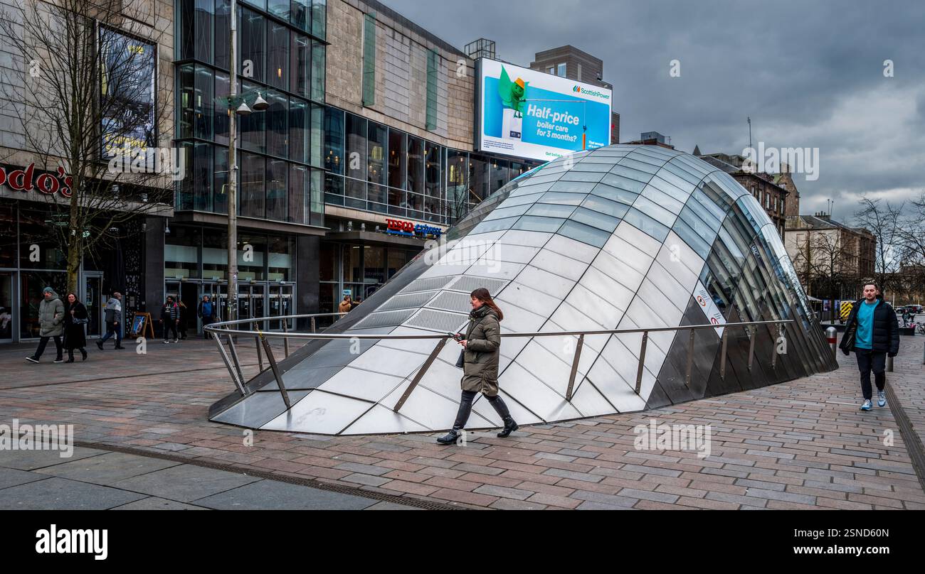 The entrance to St Enoch Underground Station in St Enoch Square ...