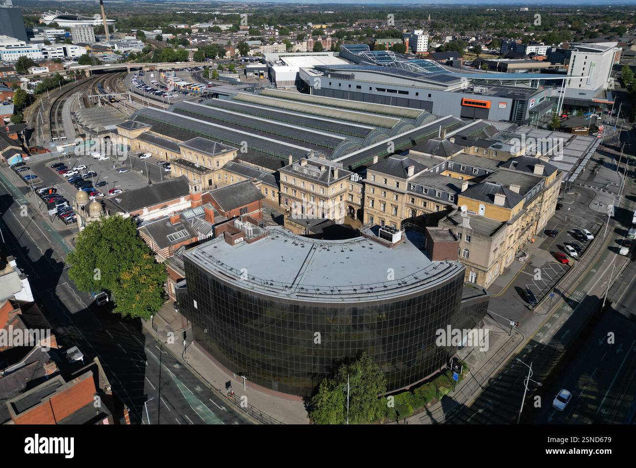 aerial view of Paragon station, Hull interchange, transport Hub ...