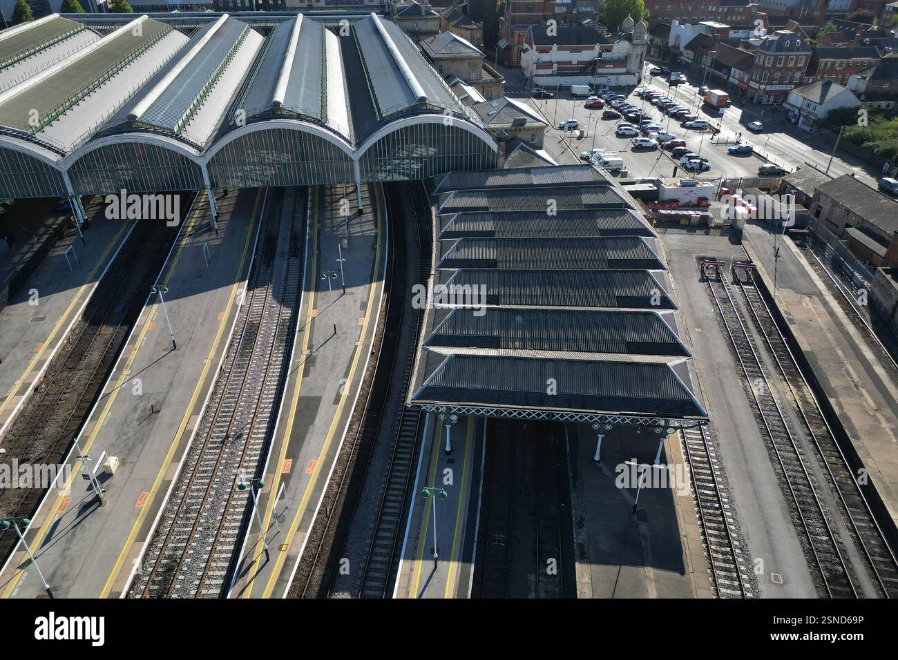 aerial view of Paragon station, Hull interchange, transport Hub ...