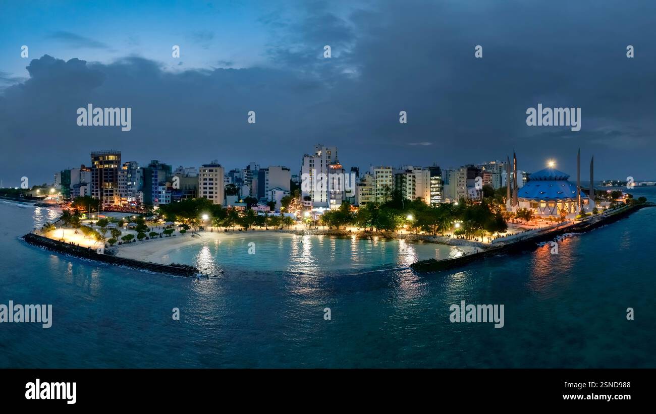Amazing city scape landscape about Malé city. Capitol of Maldives Stock ...