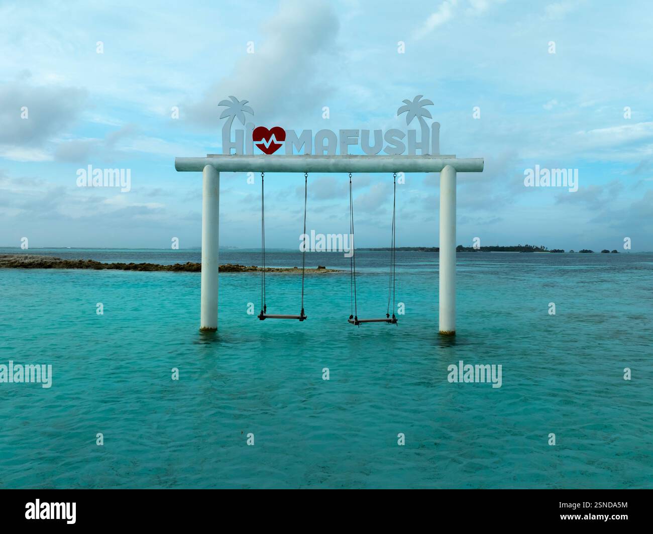 Himmafushi swing at Maldives Stock Photo - Alamy
