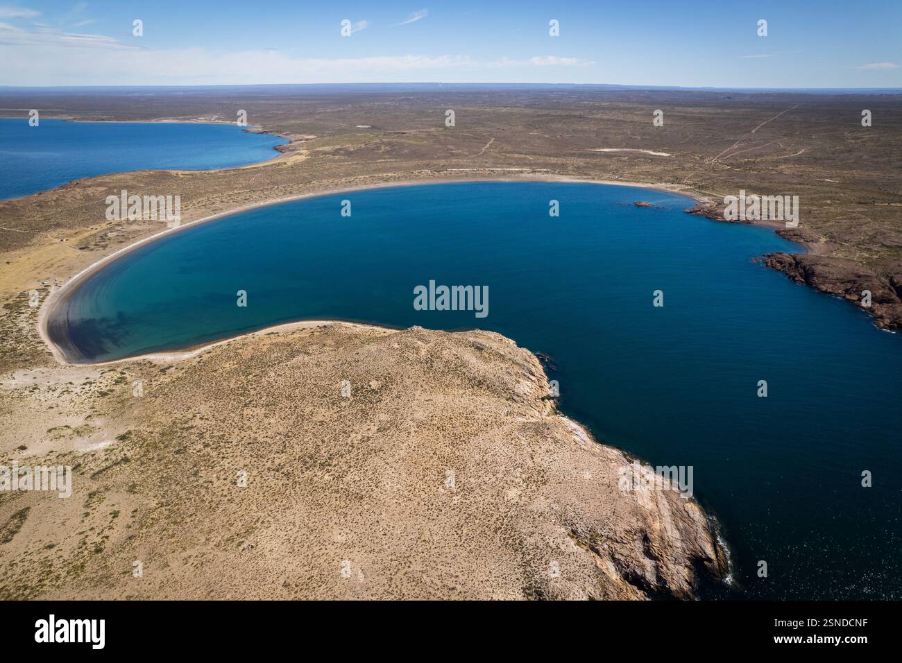 Where patagonia meets the ocean in Patagonia Azul Park Stock Photo - Alamy