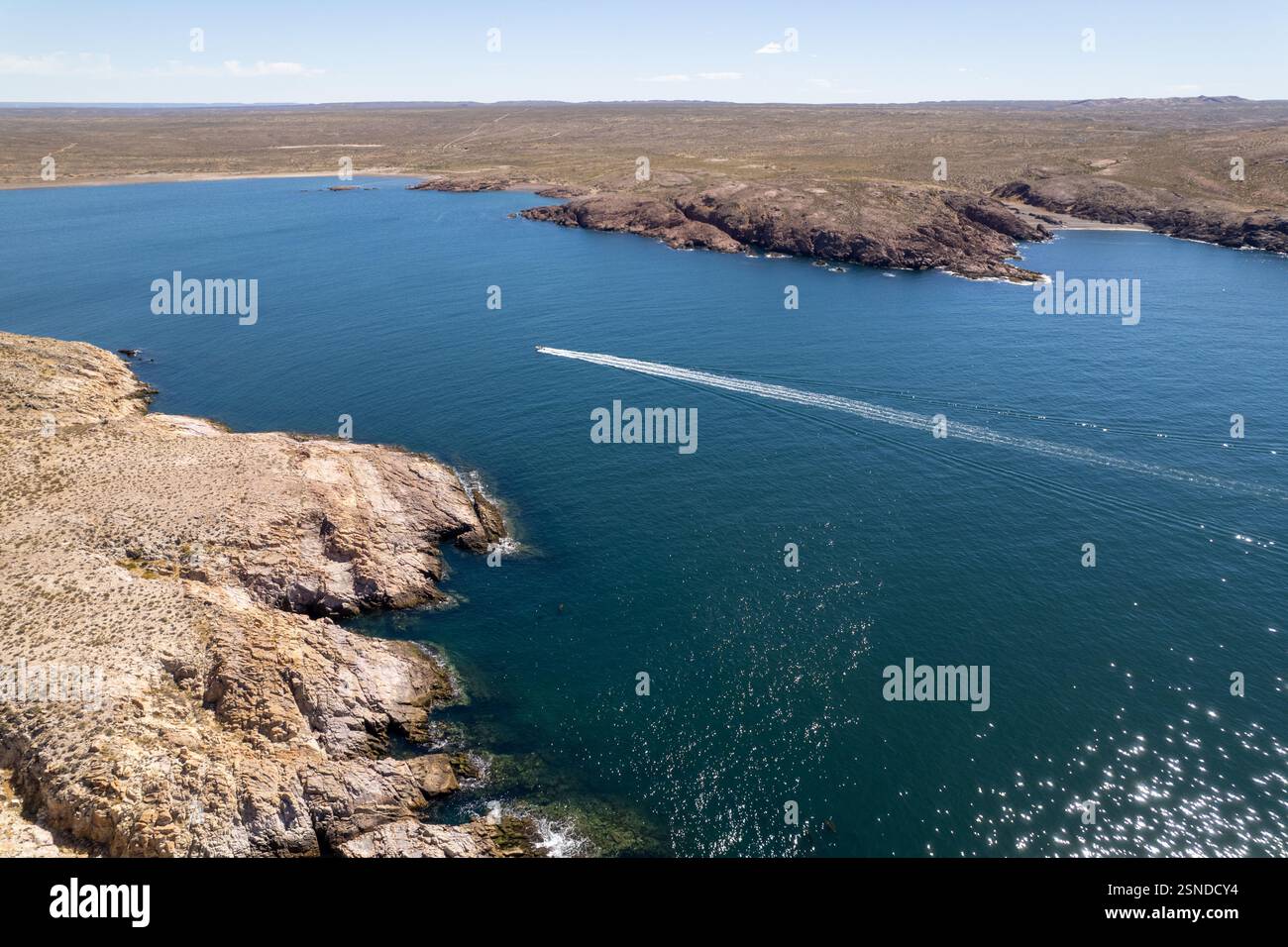 Where patagonia meets the ocean in Patagonia Azul Park Stock Photo - Alamy