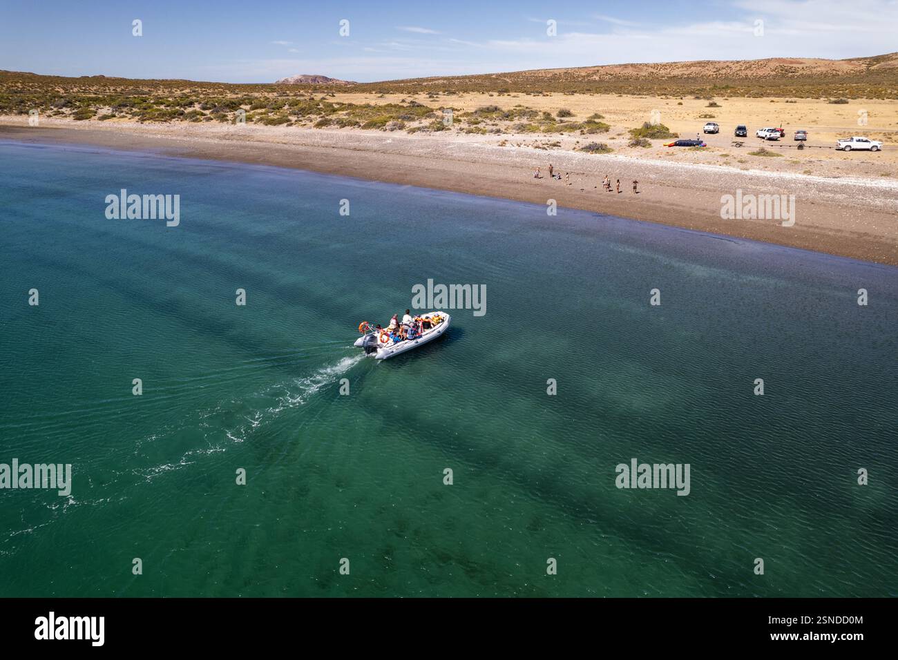 Where patagonia meets the ocean in Patagonia Azul Park Stock Photo - Alamy