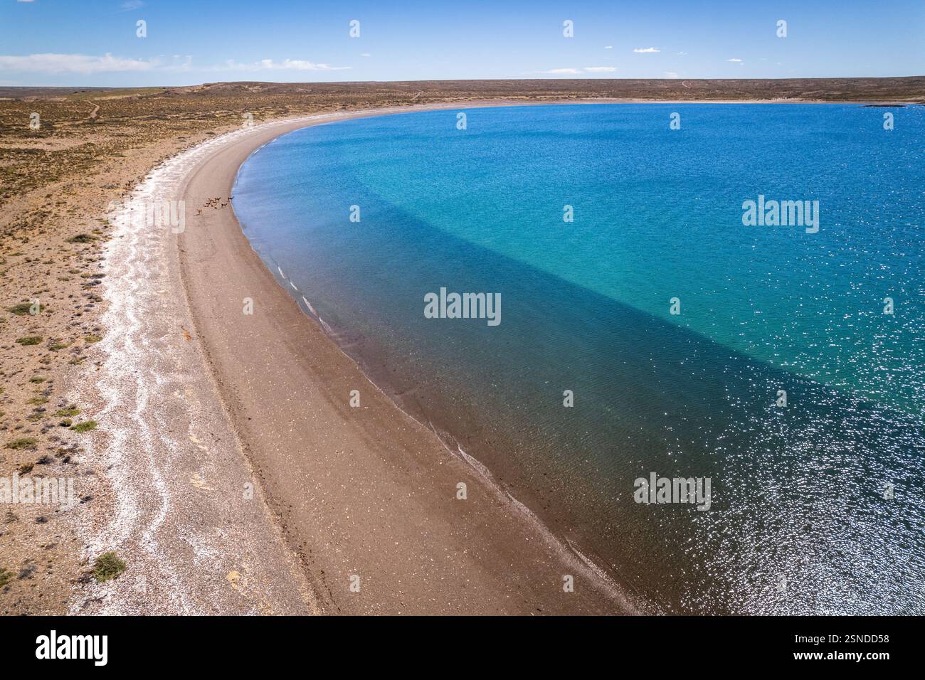 Where patagonia meets the ocean in Patagonia Azul Park Stock Photo - Alamy