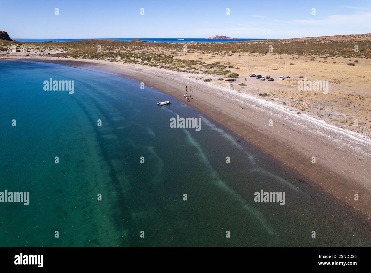 Where patagonia meets the ocean in Patagonia Azul Park Stock Photo - Alamy