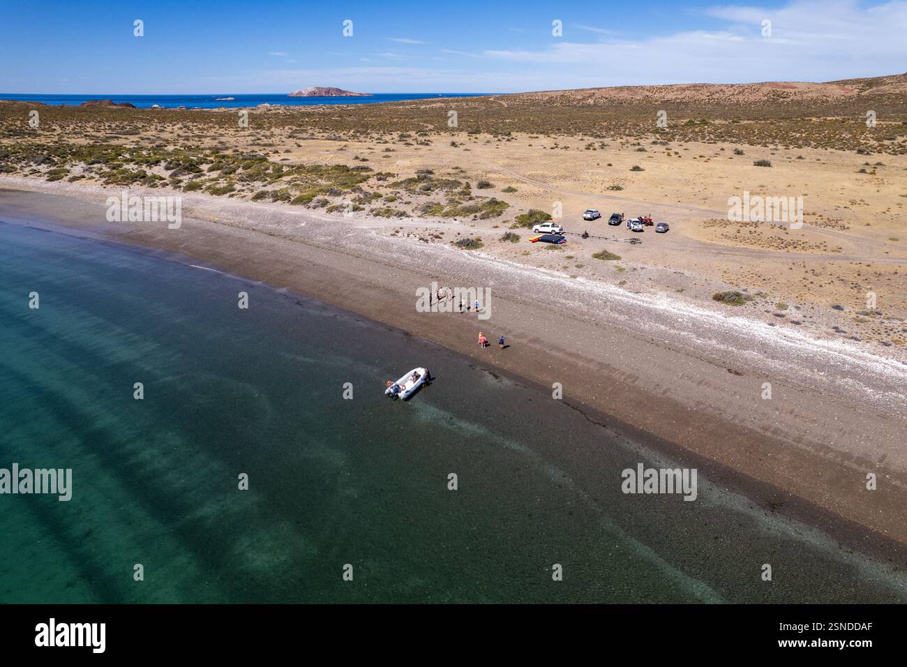 Where patagonia meets the ocean in Patagonia Azul Park Stock Photo - Alamy