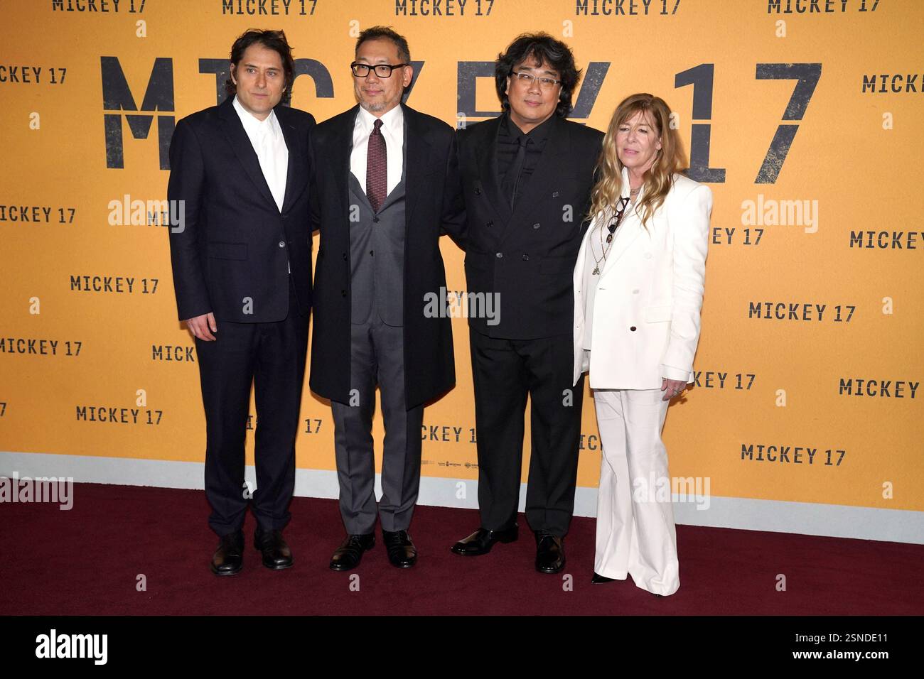 (left to right) Jeremy Kleiner, Dooho Choi, Bong Joon-ho and Dede ...