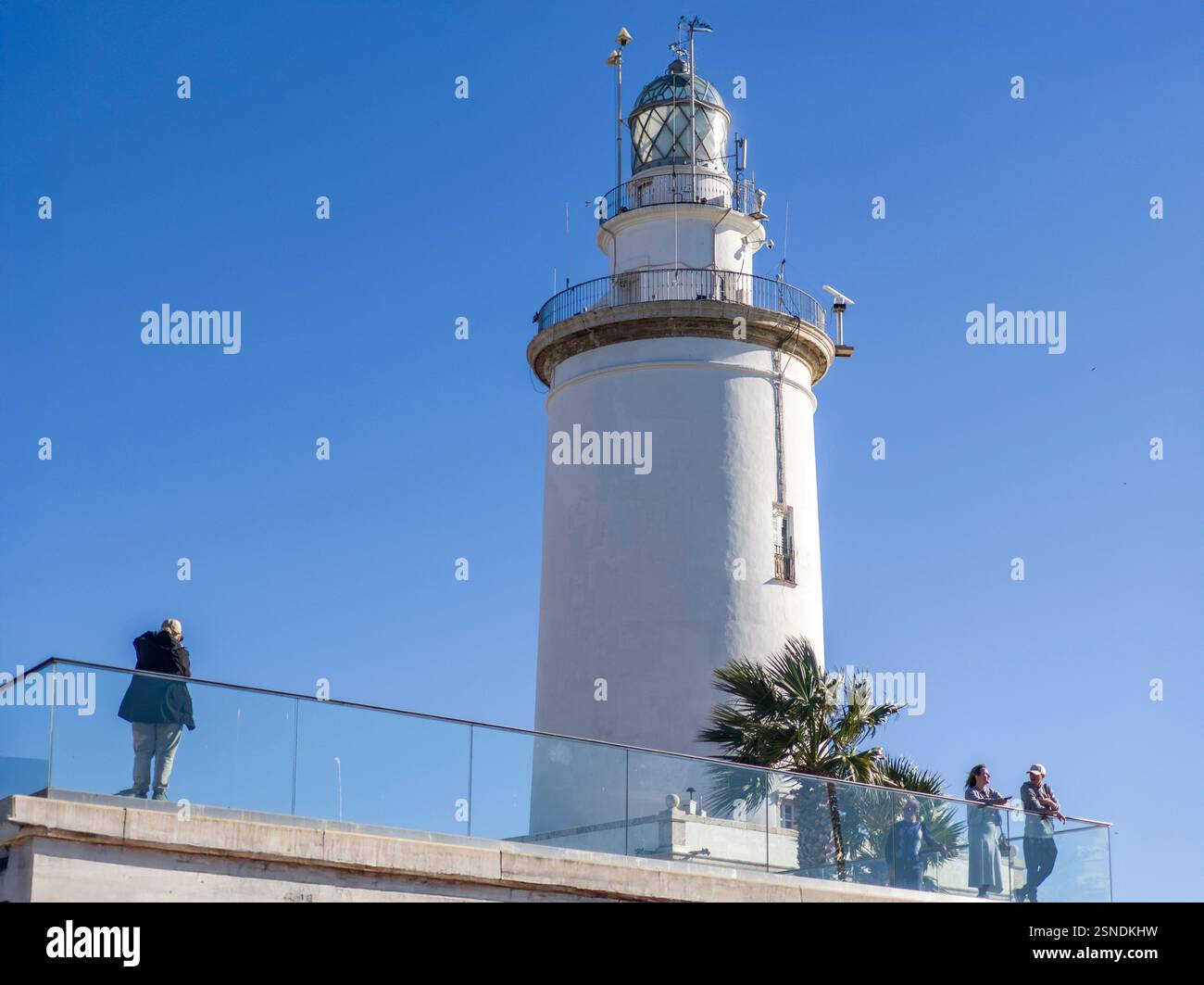 02/01/2025. Malaga, Spain. Tourists enjoying the scenery from the ...