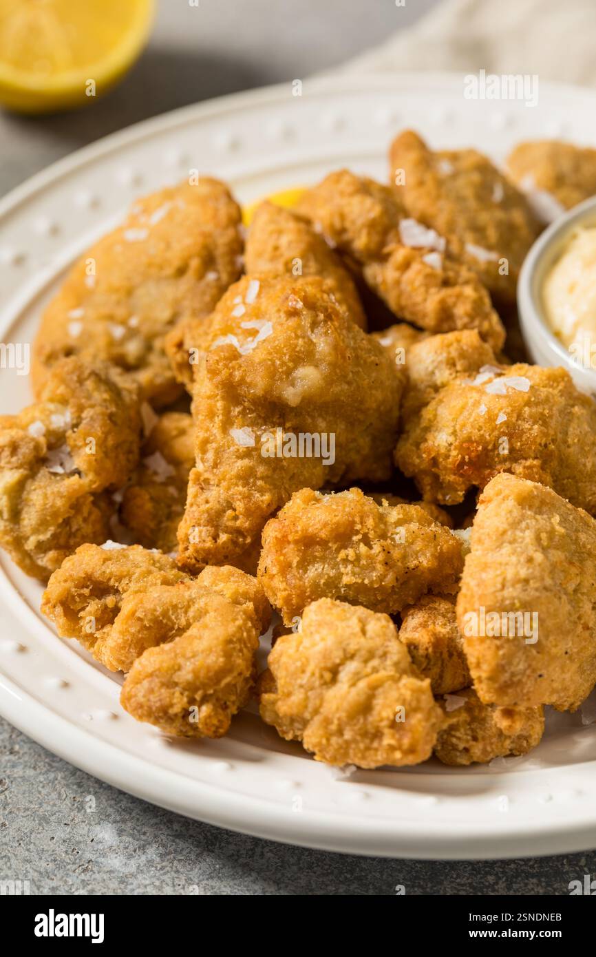 Deep Fried Japanese Chicken Karaage with Mayo and Lemon Stock Photo - Alamy