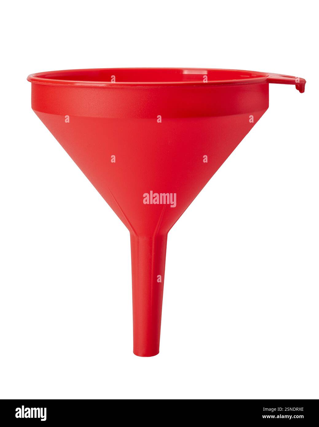Red plastic funnel isolated on white with clipping path included Stock ...