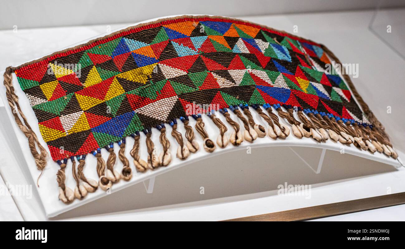 New York City, USA. 13th February, 2025. A Saamaka shoulder cape ...