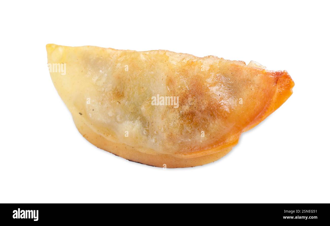 One fried gyoza dumpling isolated on white Stock Photo - Alamy