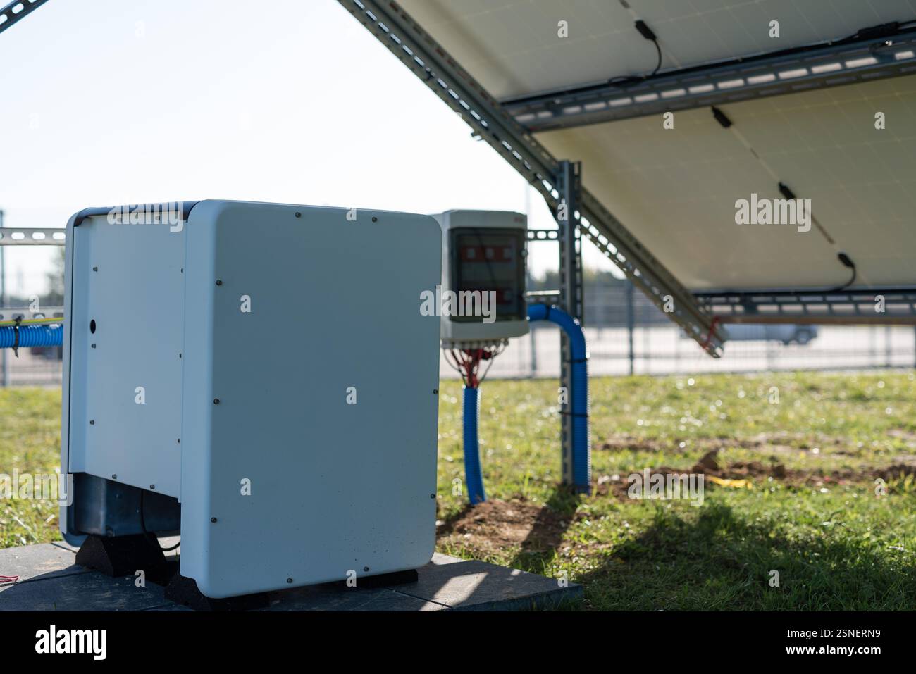 inverter of the ground-based photovoltaic installation Stock Photo - Alamy