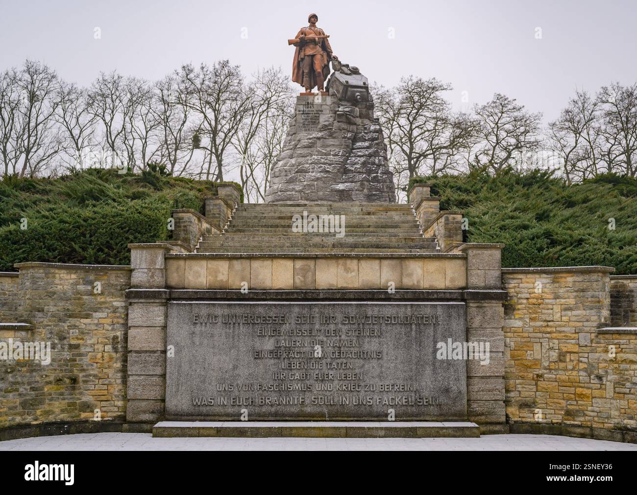 Seelow, Germany. 13th Feb, 2025. The larger-than-life bronze sculpture ...