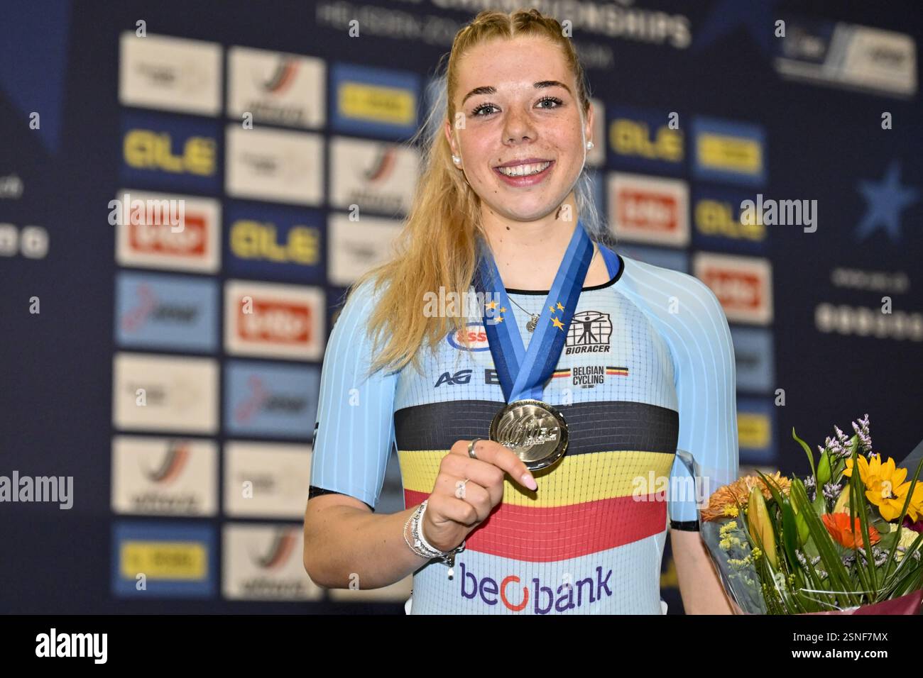 Heusden Zolder, Belgium. 13th Feb, 2025. Belgian Helene Hesters, winner ...