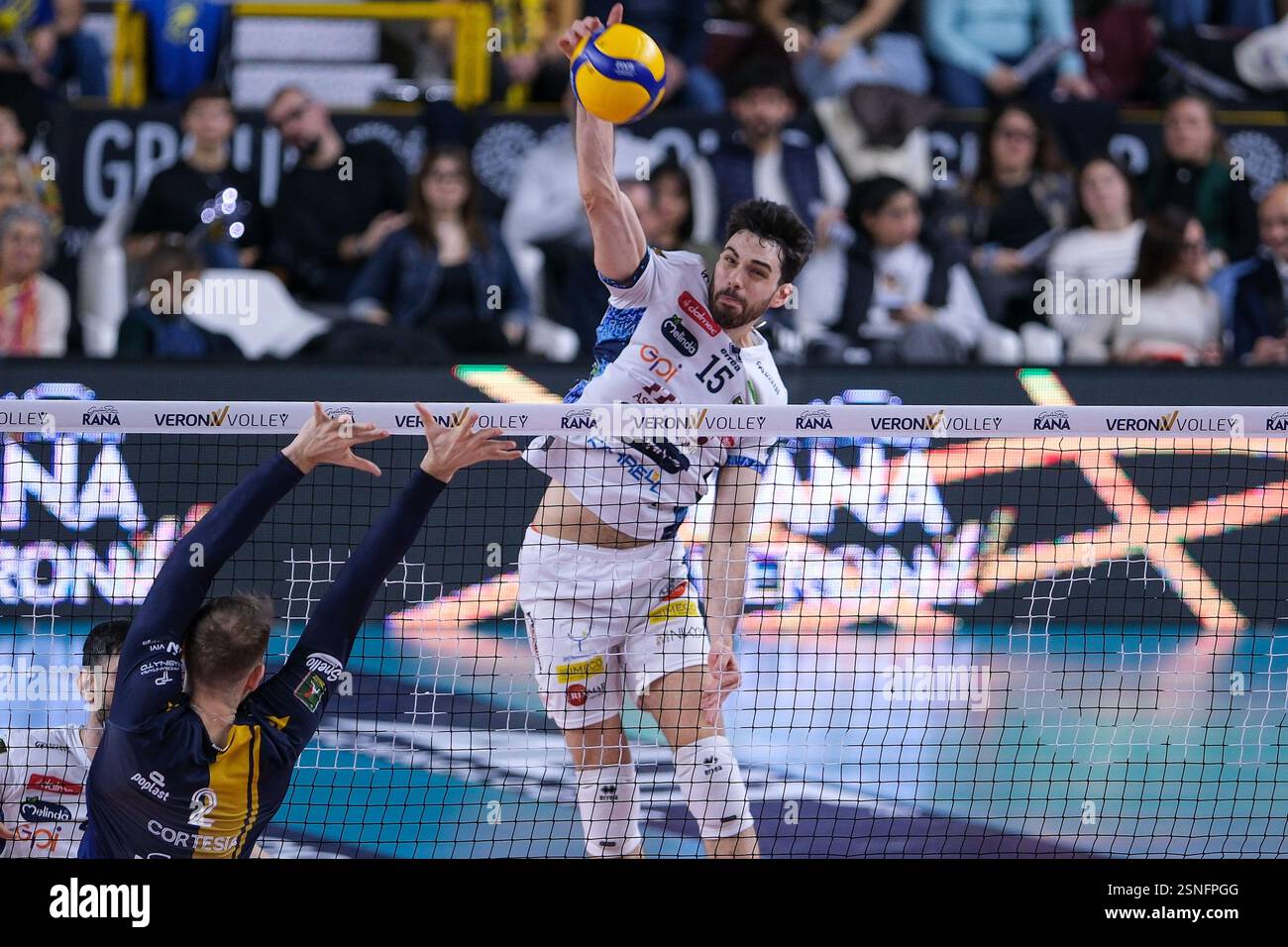 Spike of Daniele Lavia of ITAS Trentino during the match between Rana ...