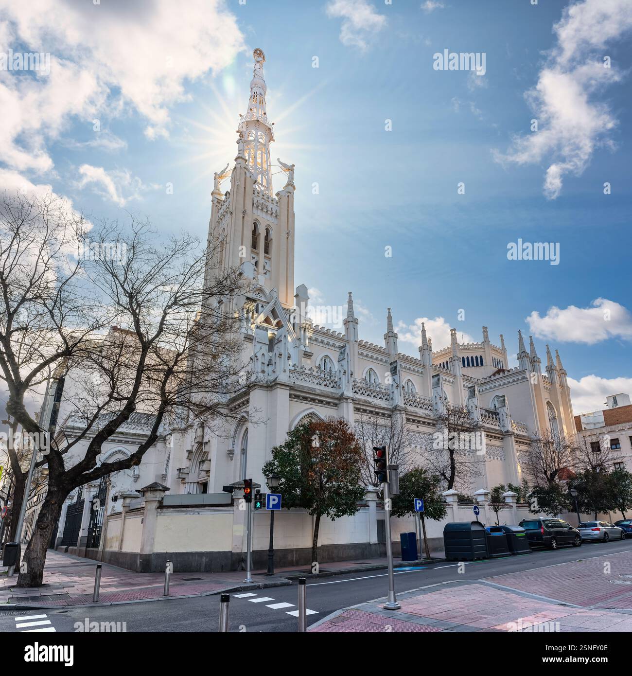 Basilica of the Conception on Goya Street in Madrid, neo-Gothic ...