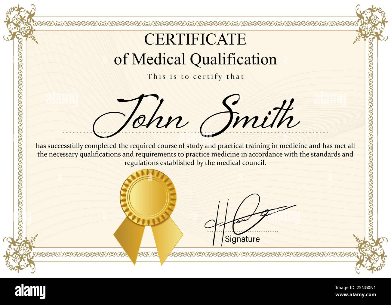Certificate of medical course completion for healthcare professional ...