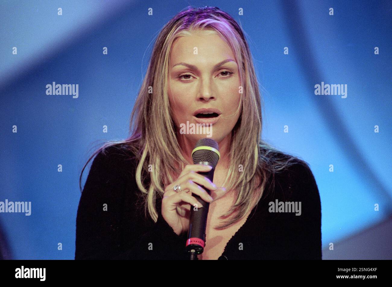 Milan Italy 18/06/1996: Anna Oxa,Italian singer,during the television ...