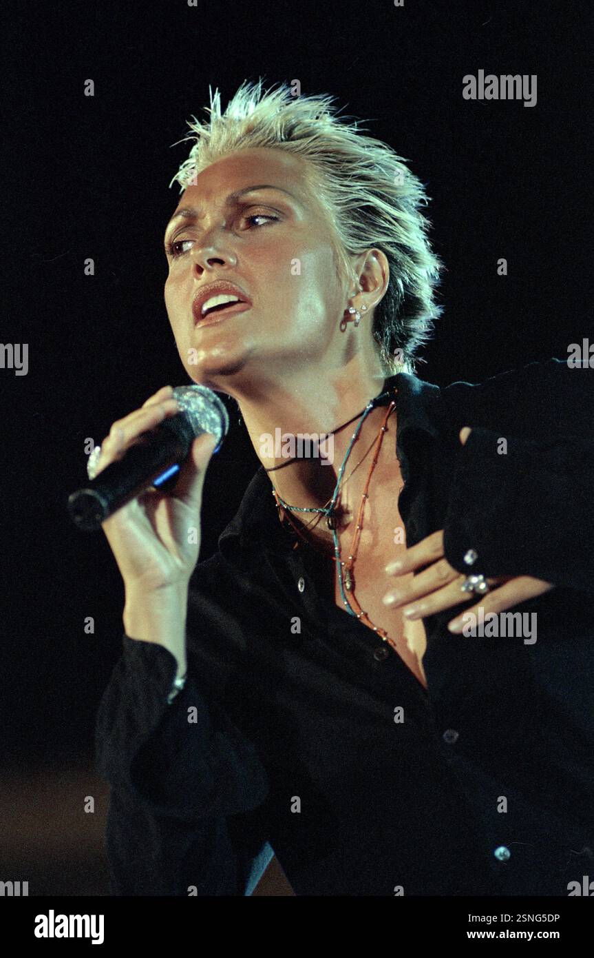 Napoli Italy 02/09/1997: Anna Oxa,Italian singer,during the television ...
