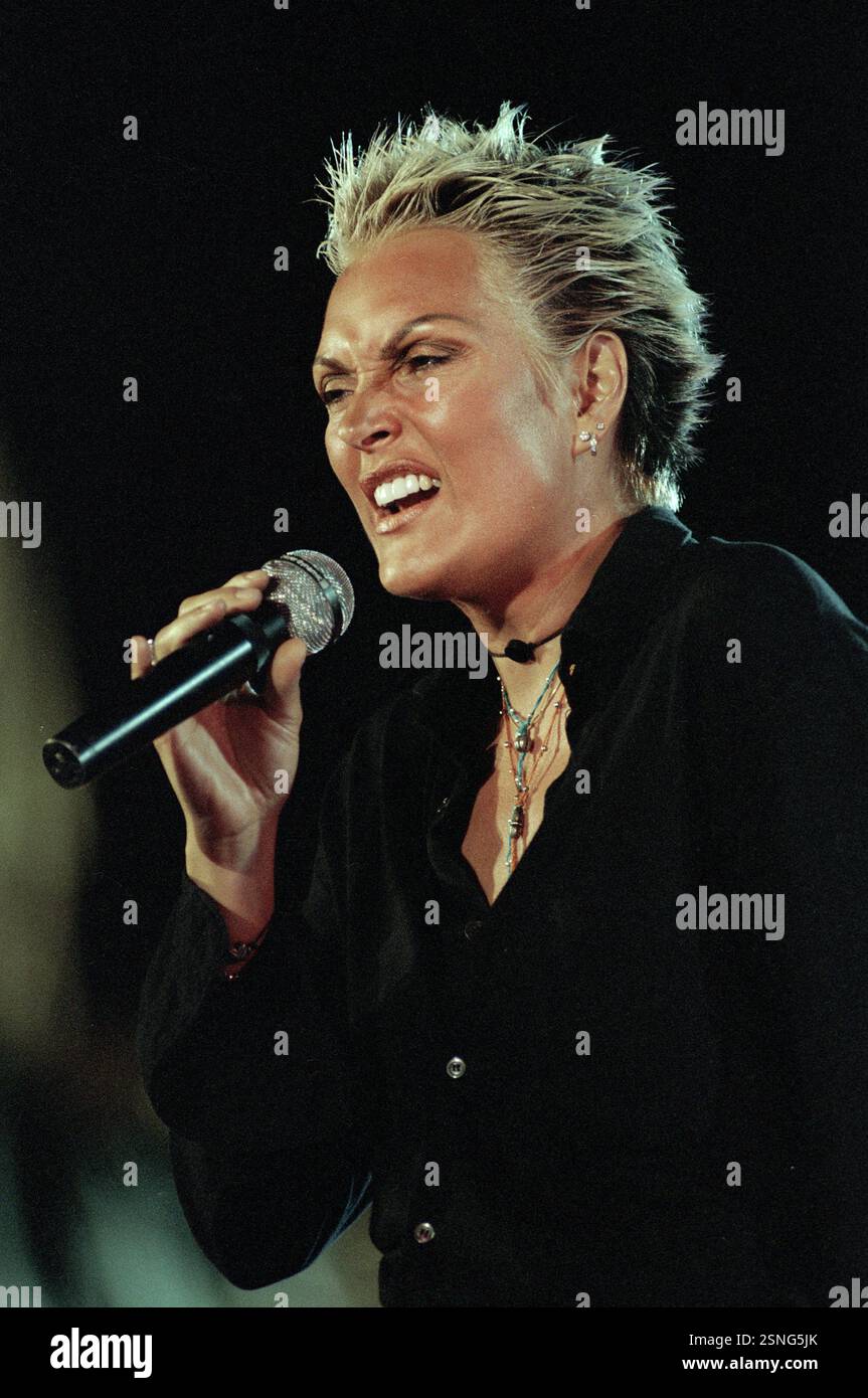 Napoli Italy 02/09/1997: Anna Oxa,Italian singer,during the television ...