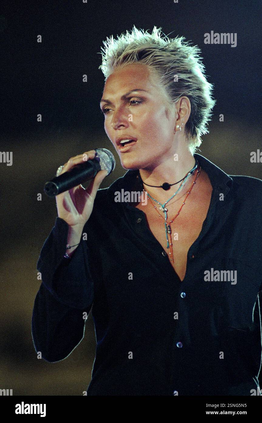 Napoli Italy 02/09/1997: Anna Oxa,Italian singer,during the television ...