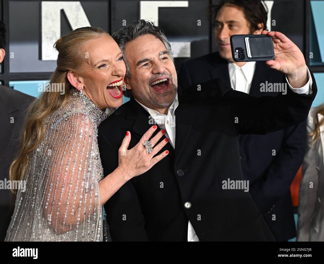 London, UK. February 13th, 2025. Toni Collette and Mark Ruffalo ...