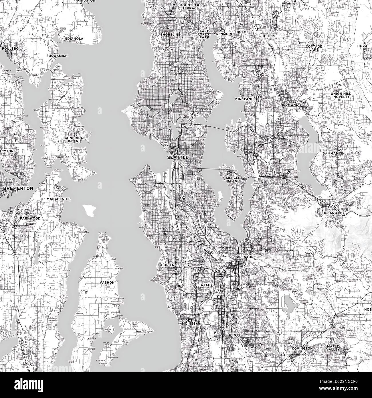 Seattle touristmap hi-res stock photography and images - Alamy