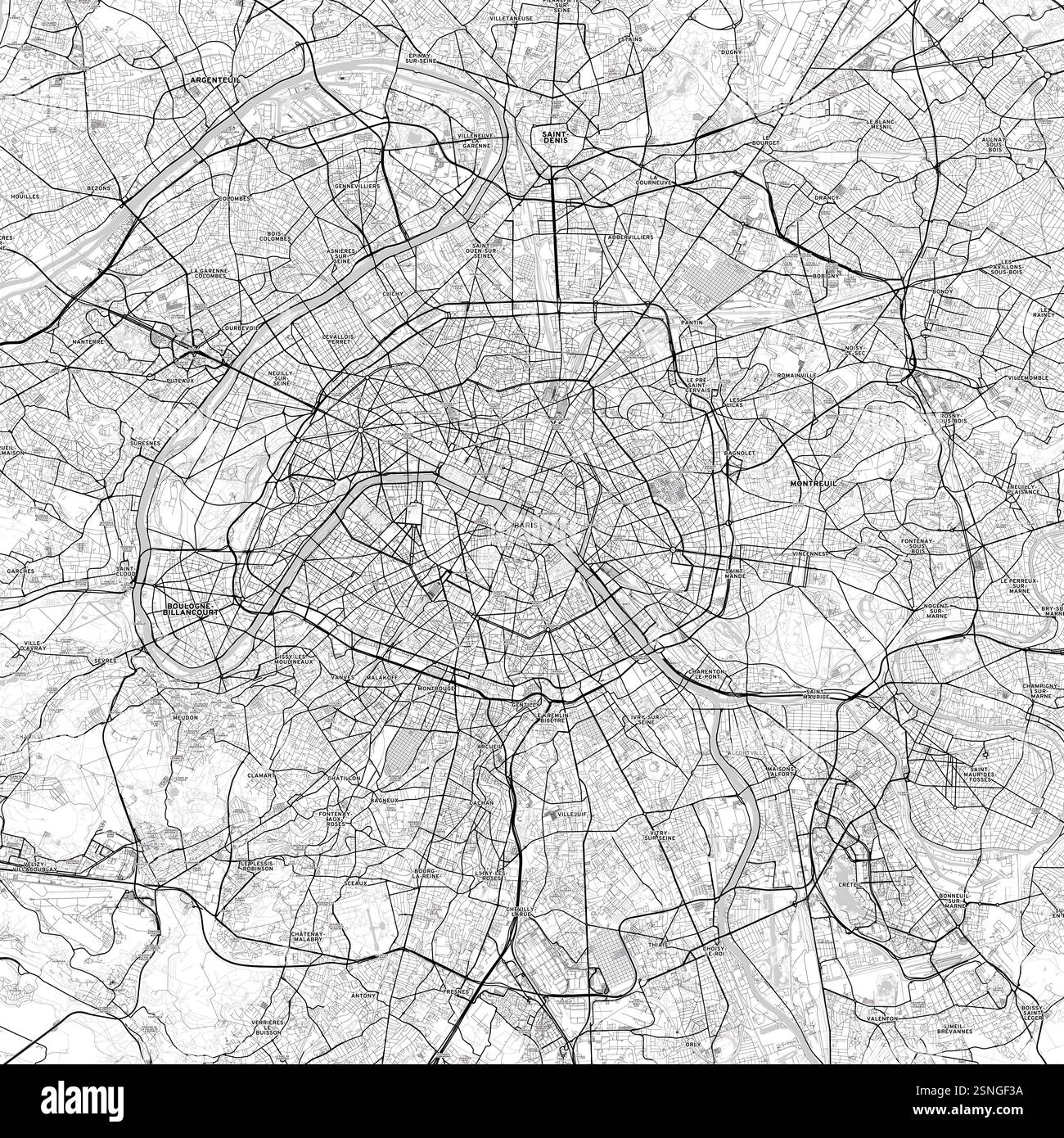 Paris line drawing city map for travelers Stock Photo - Alamy