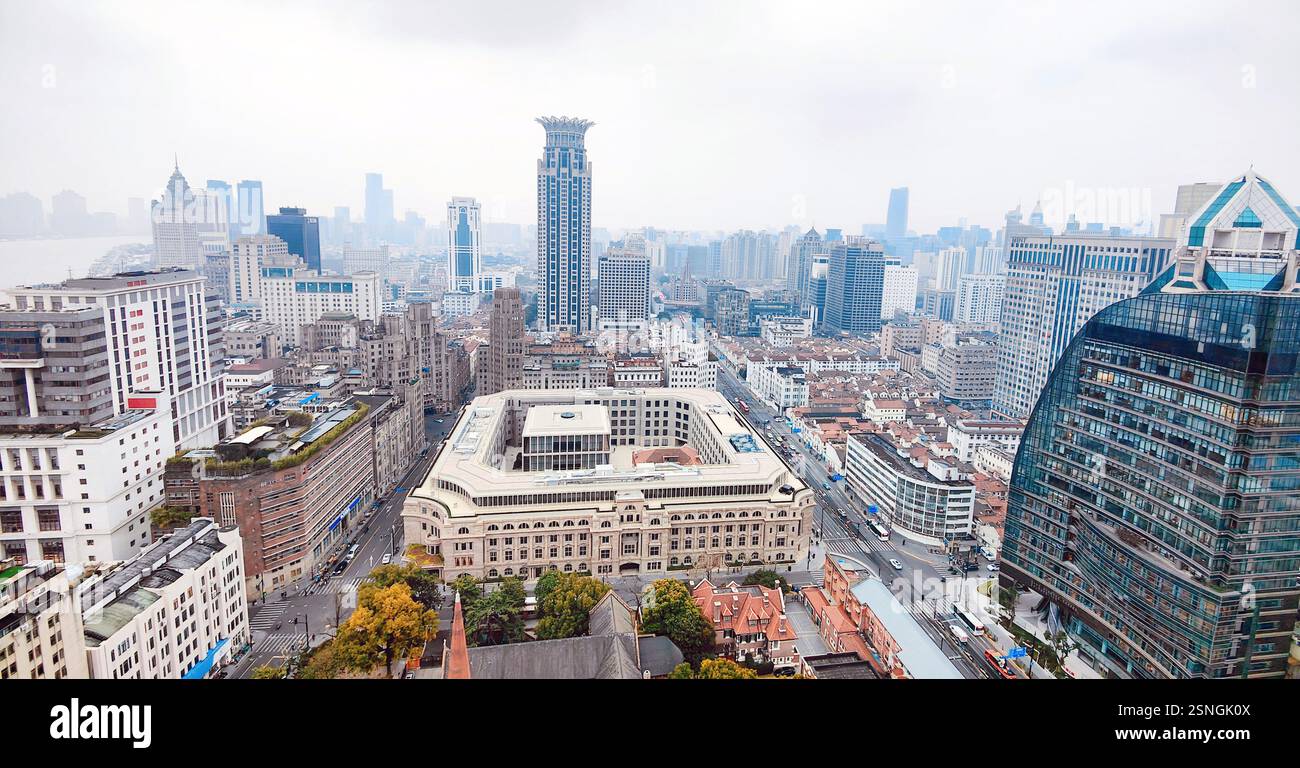 SHANGHAI, CHINA - FEBRUARY 12, 2025 - Modern high-rise buildings in ...