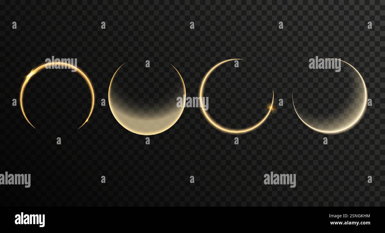 Glowing light rings halo Stock Vector Images - Alamy