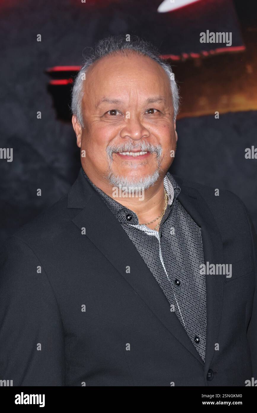 Los Angeles, USA. 13th Feb, 2025. Darryl Vidal arrives at Netflix's "Cobra Kai" Series Finale ...