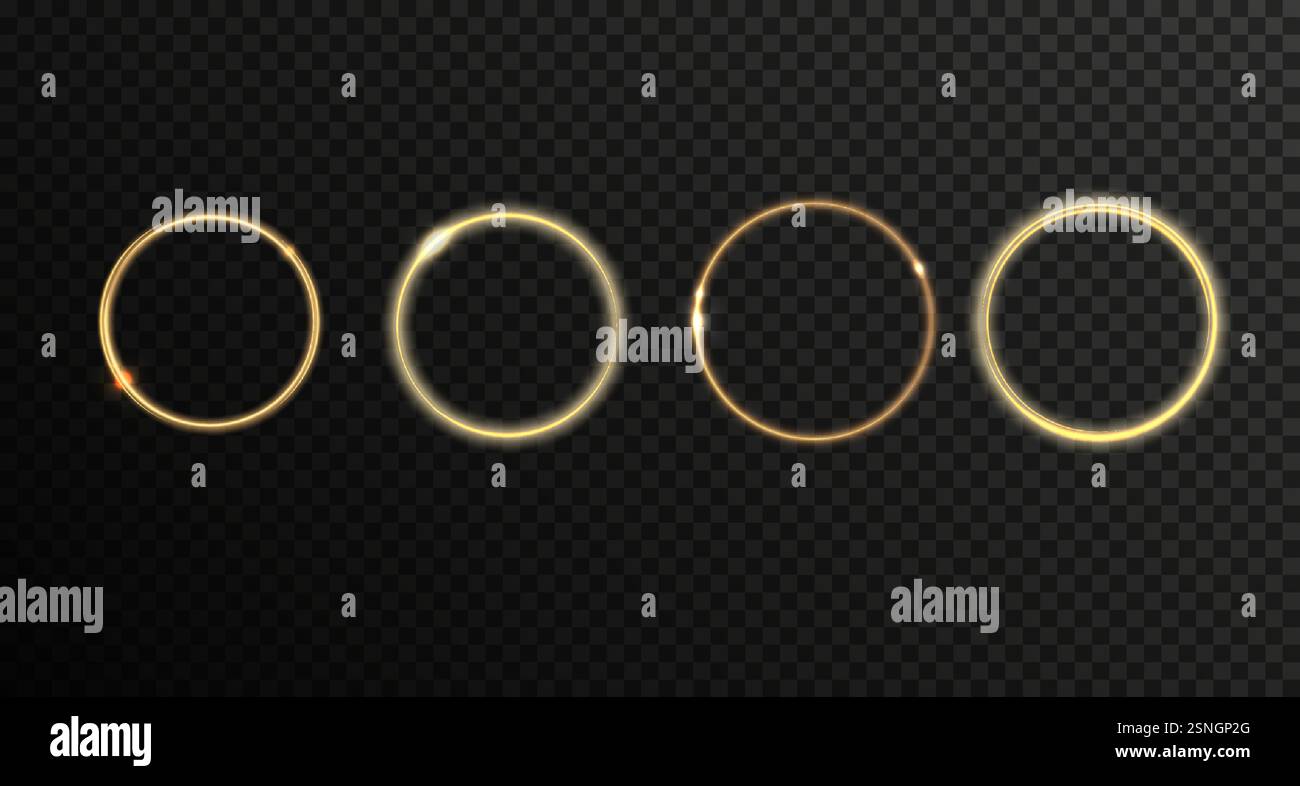 Glowing light rings halo Stock Vector Images - Alamy