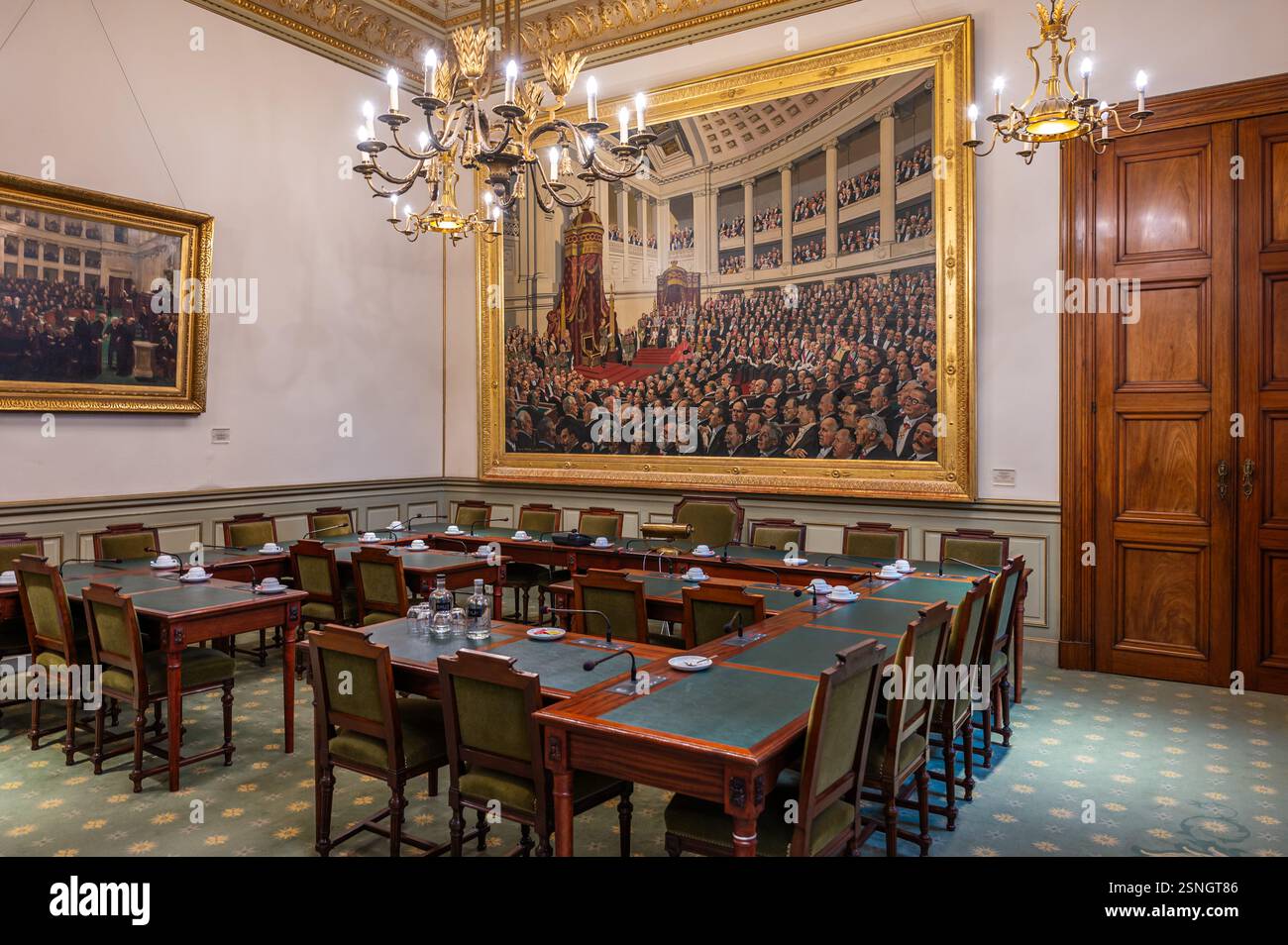 Commission meeting room at the Federal Parliament, Brussels, Belgium ...