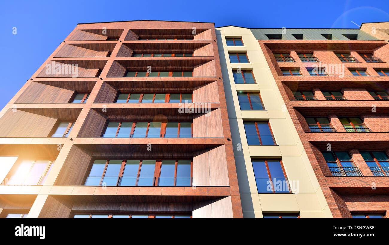 Modern european apartment building. Architecture and real estate ...
