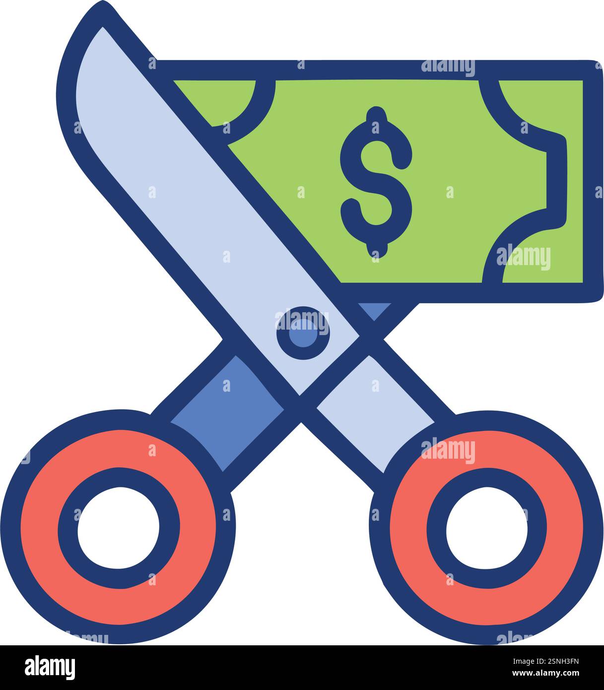 Illustration scissors cutting blue Stock Vector Images - Alamy