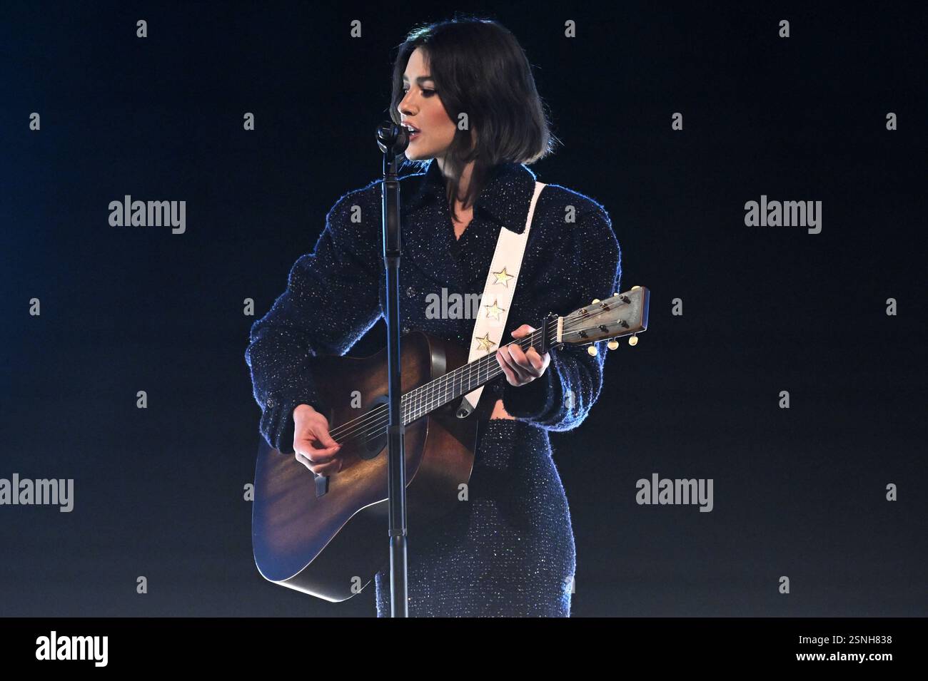 EDITORIAL USE ONLY Gracie Abrams during filming for the Graham Norton ...