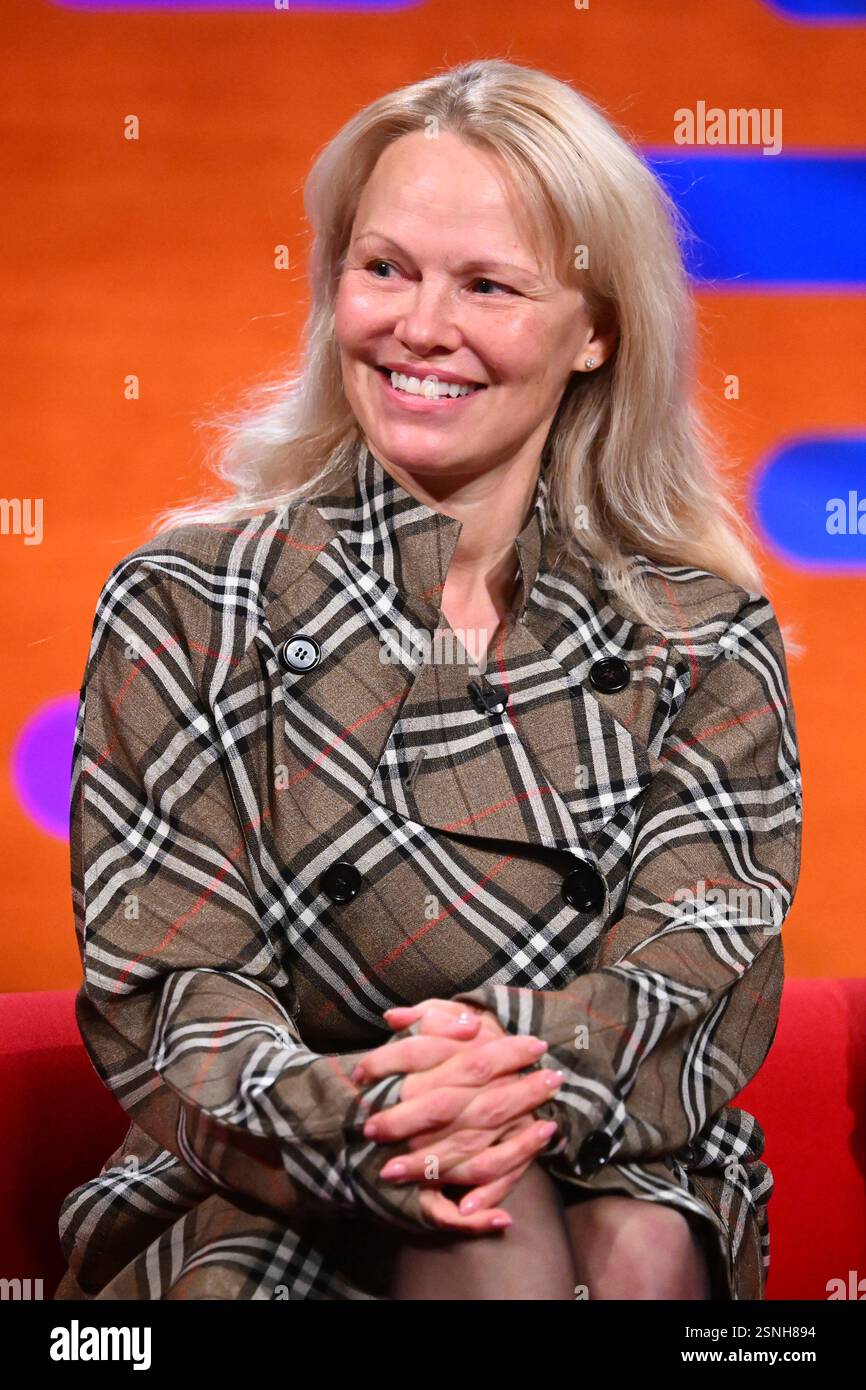 EDITORIAL USE ONLY Pamela Anderson during filming for the Graham Norton ...