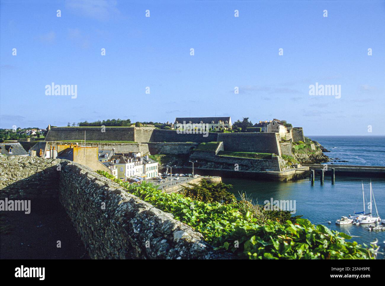 Small French island port of of Belle Isle, France, is a n island off ...