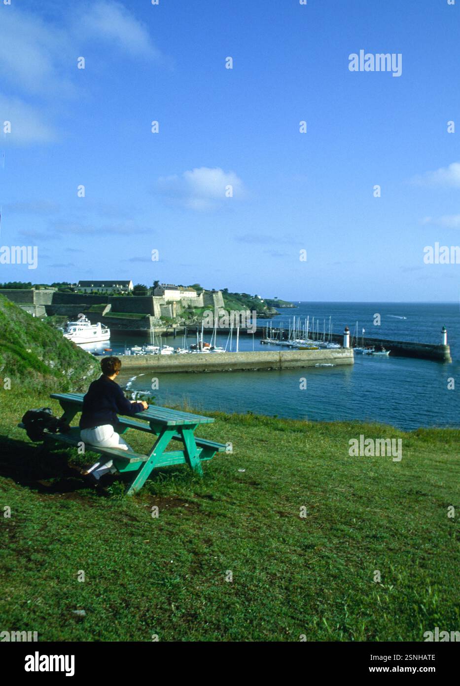 Small French island port of of Belle Isle, France, is a n island off ...