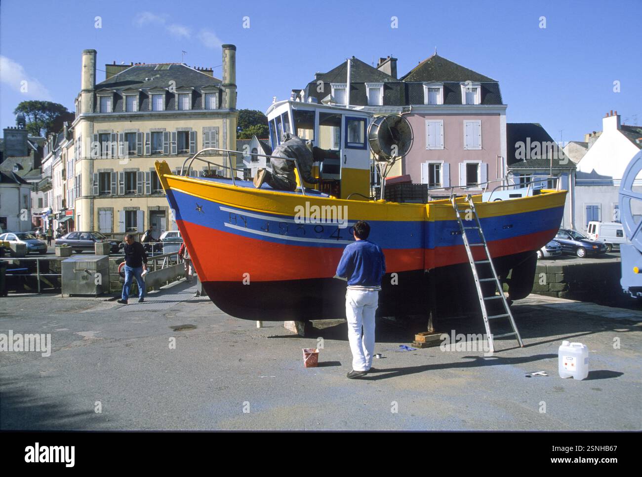 Small French island port of of Belle Isle, France, is a n island off ...