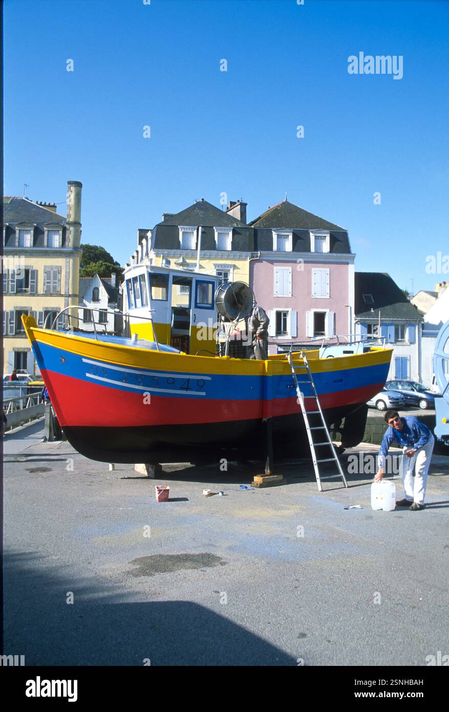 Small French island port of of Belle Isle, France, is a n island off ...