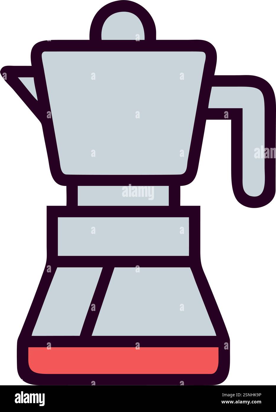 Italian moka pot with traditional design Stock Vector Image & Art - Alamy