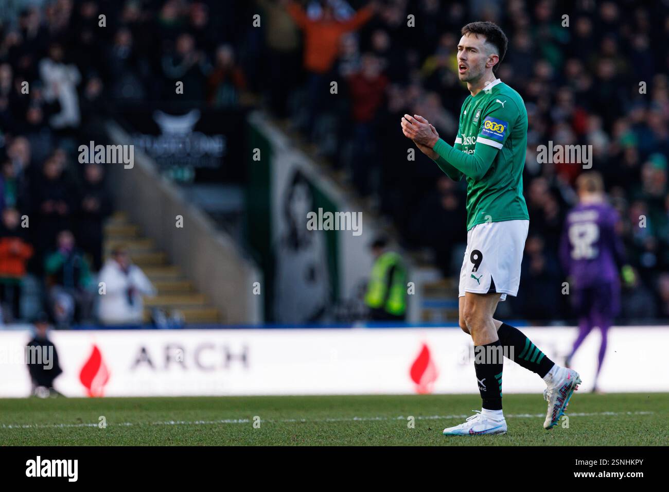 Ryan Hardie seen during FA Cup 4th Round game between teams of Plymouth ...